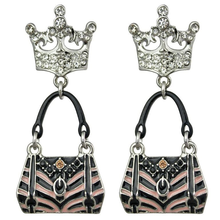 Crown & Handbag Shopping Charm Earrings – Ritzy Couture by Esme Hecht